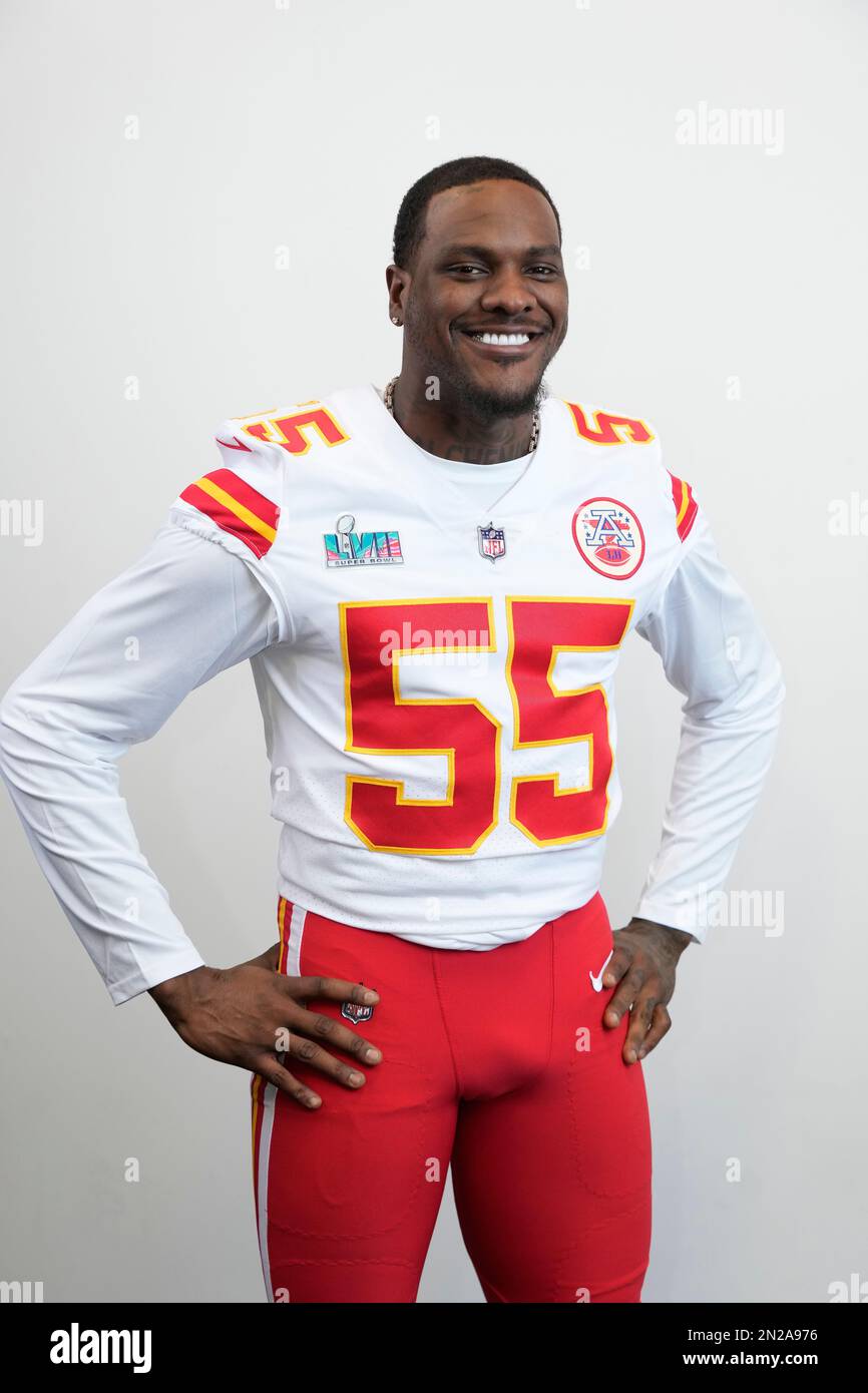 Kansas City Chiefs defensive end Frank Clark poses for a portrait at ...