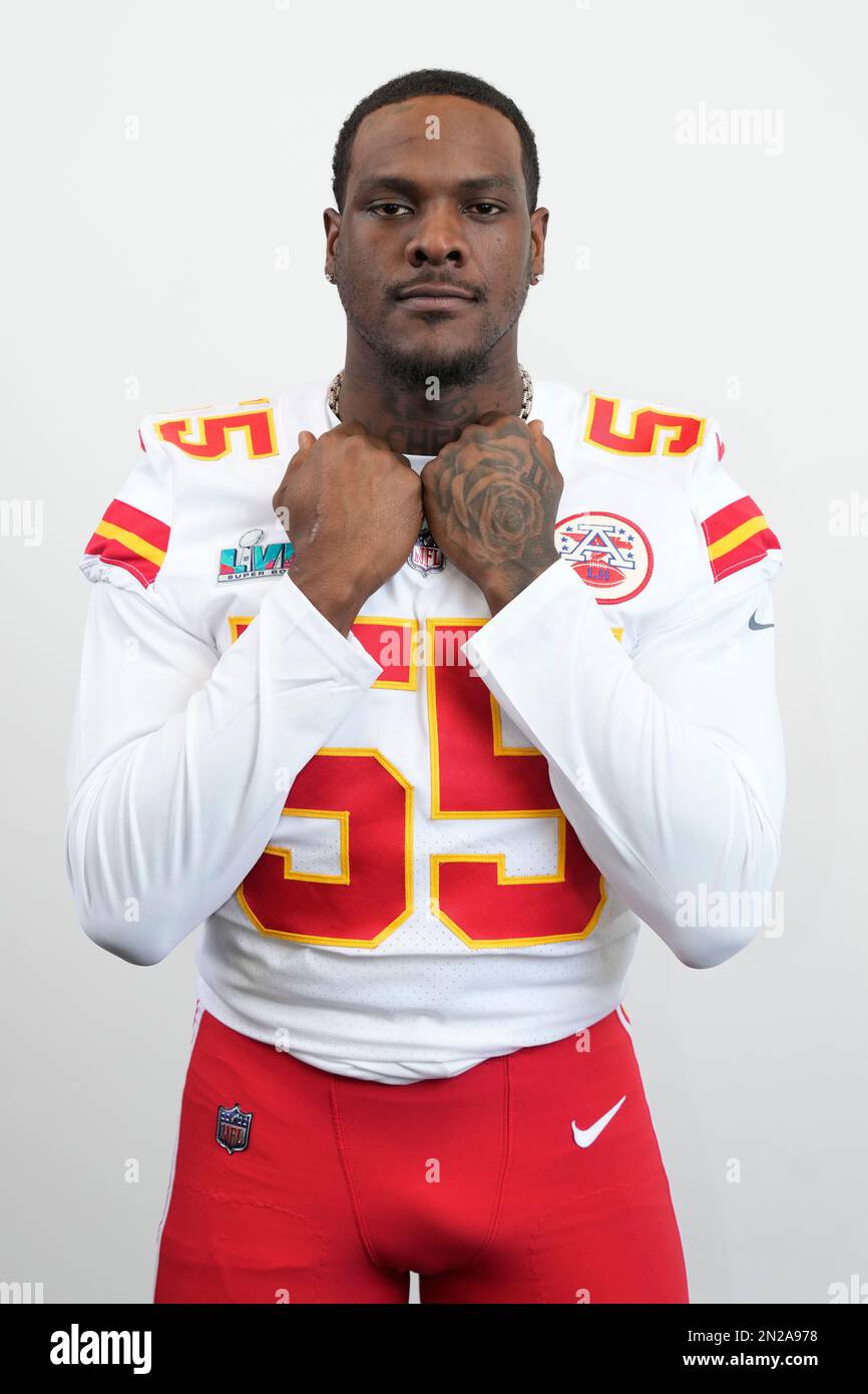 Kansas City Chiefs defensive end Frank Clark poses for a portrait at ...
