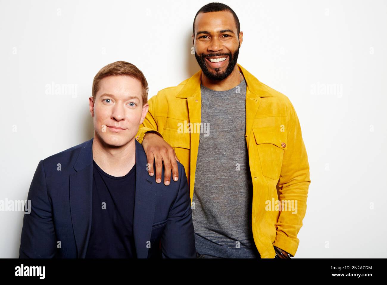 American actors Joseph Sikora (left) and Omari Hardwick (right) pose ...