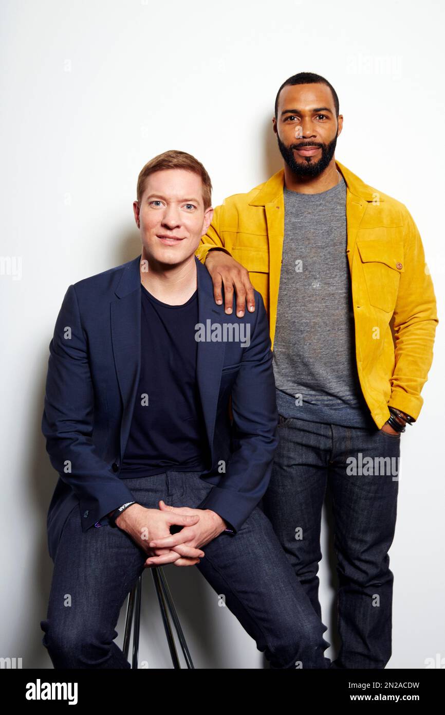 American actors Joseph Sikora (left) and Omari Hardwick (right) pose ...