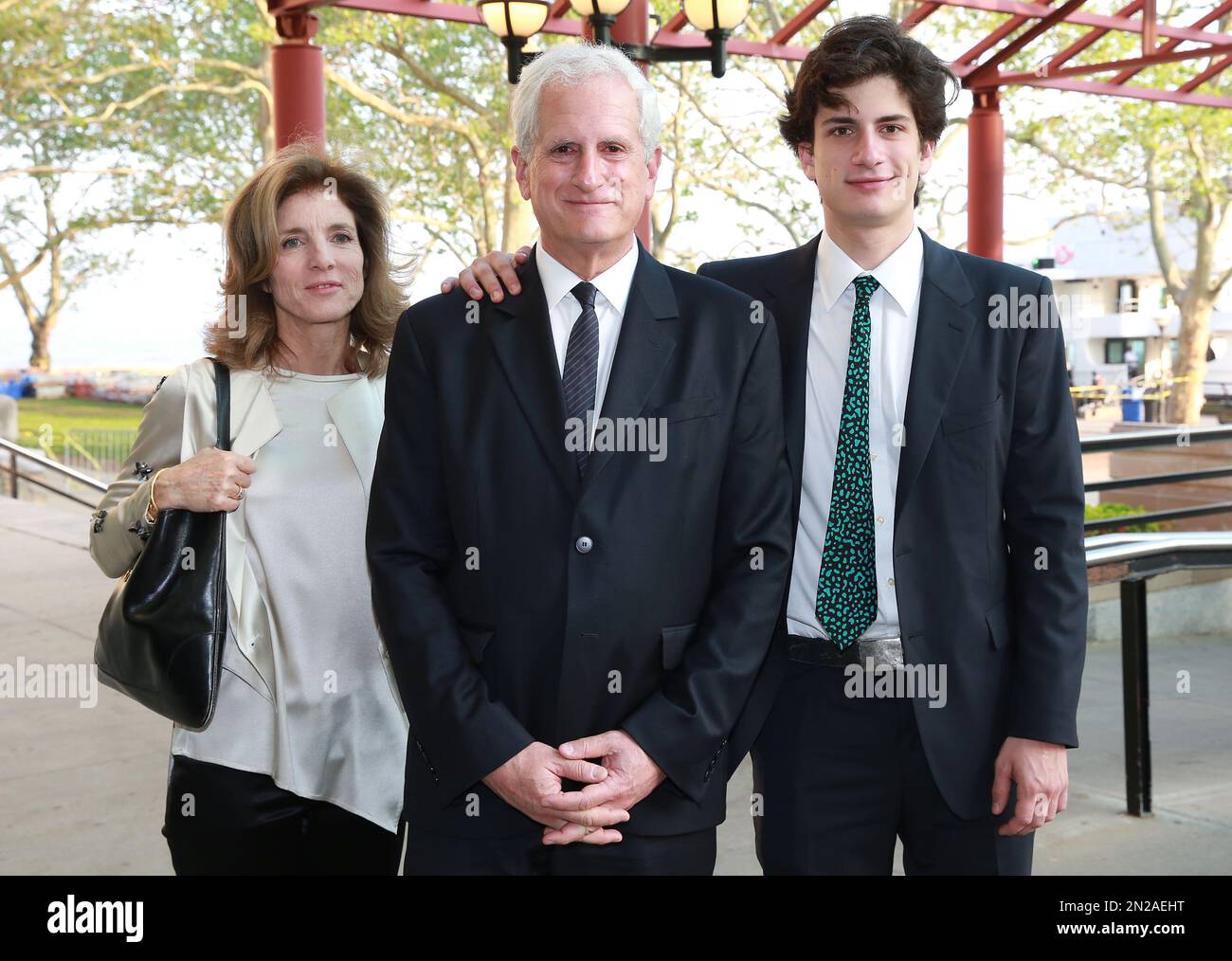 Caroline Kennedy, Edwin Schlossberg and Jack Kennedy Schlossberg seen ...