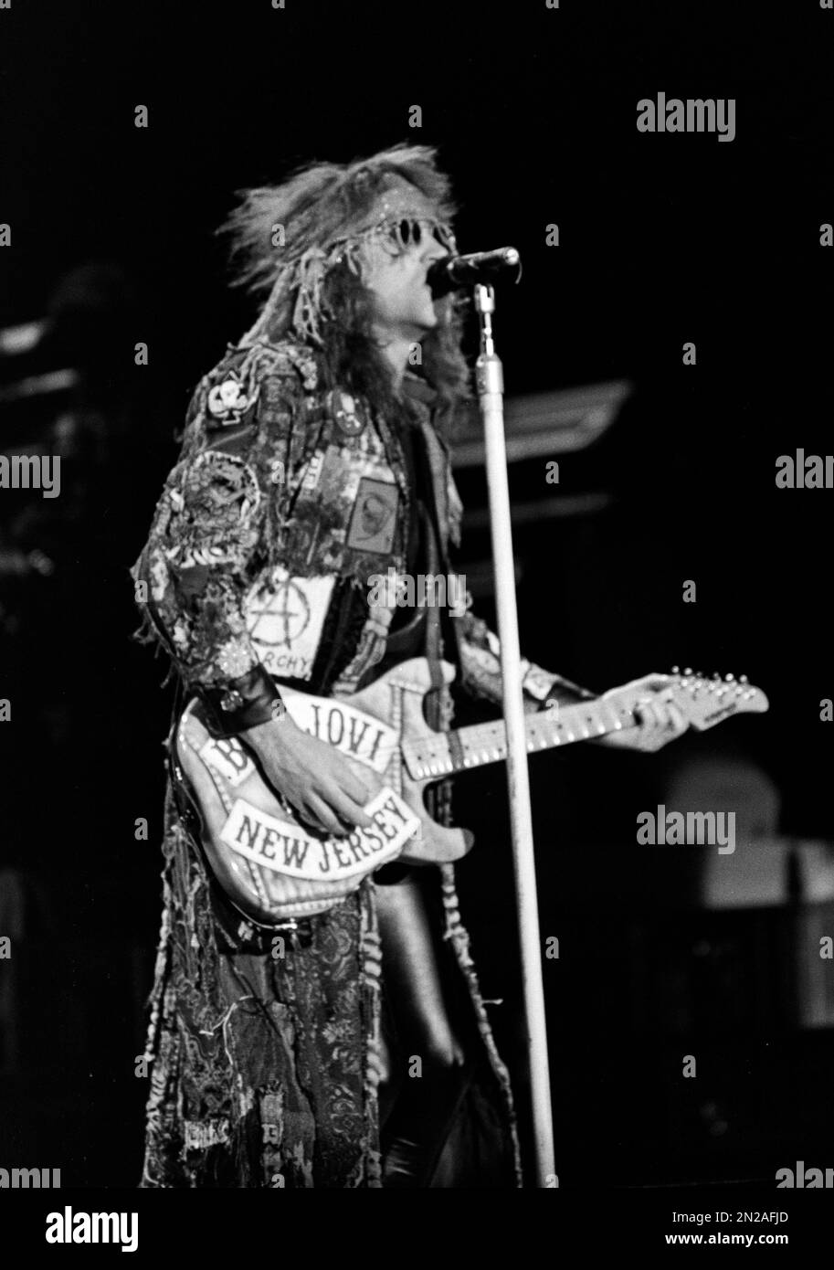 Jon Bon Jovi of Bon Jovi in Concert 1987 in San Francisco, California ...