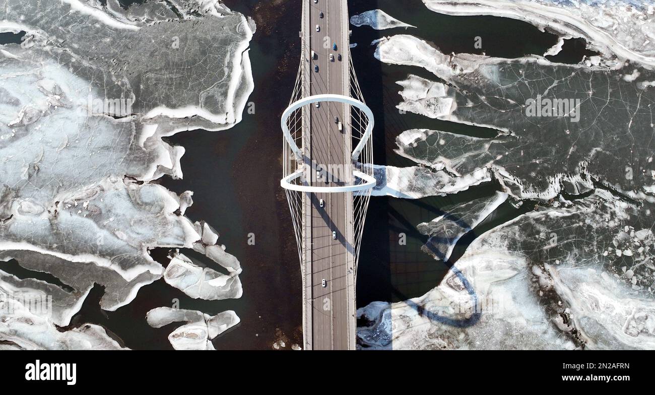 SHENYANG, CHINA - FEBRUARY 3, 2023 - An aerial view of the melting ...
