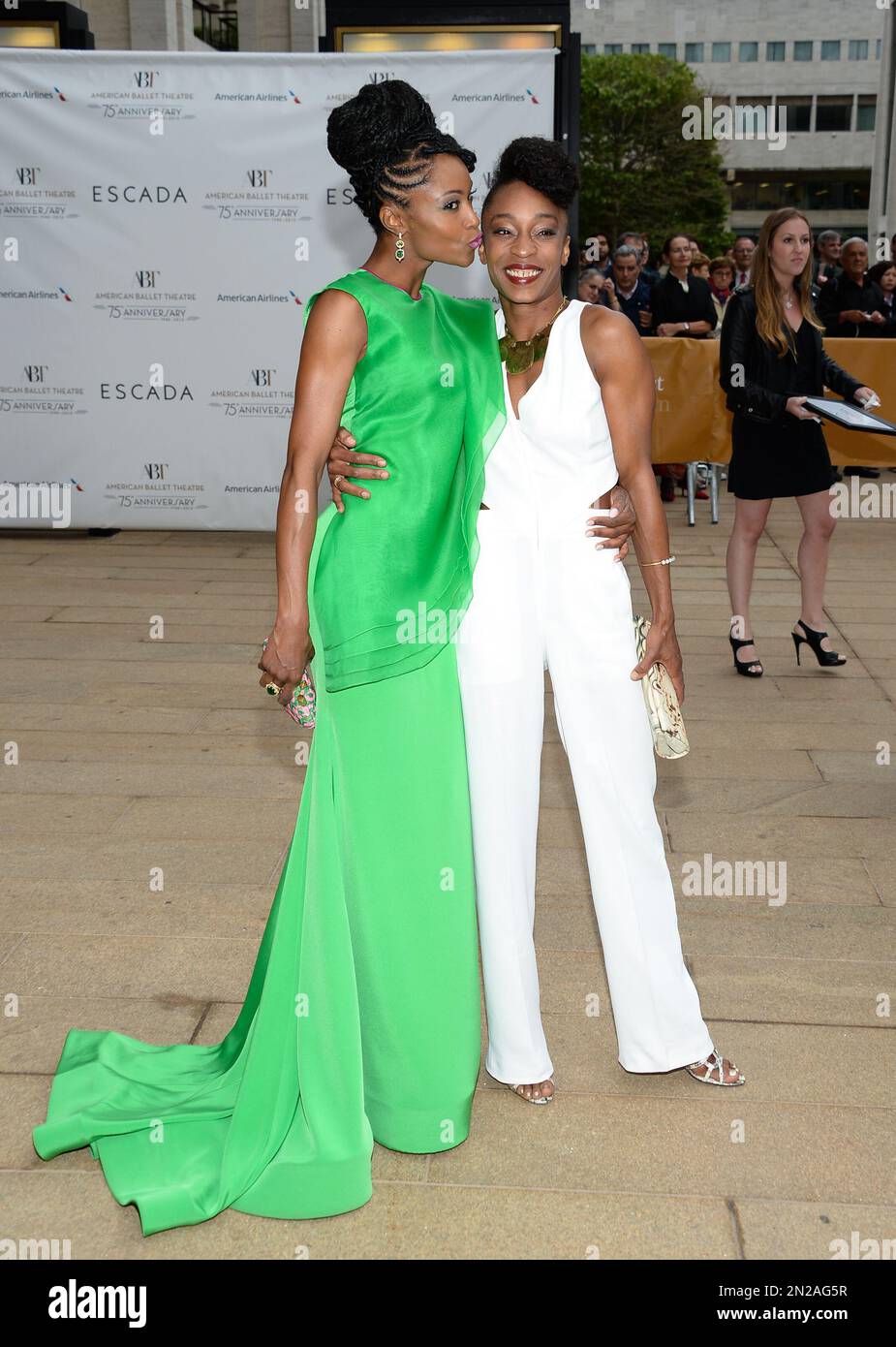 Yaya DaCosta, left, and sister Djassi DaCosta Johnson attend the ...