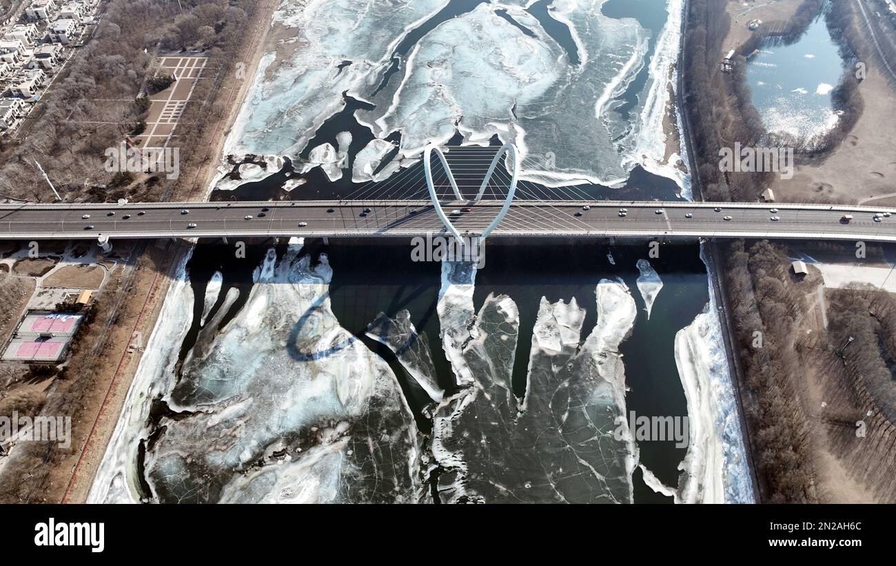SHENYANG, CHINA - FEBRUARY 3, 2023 - An aerial view of the melting ...