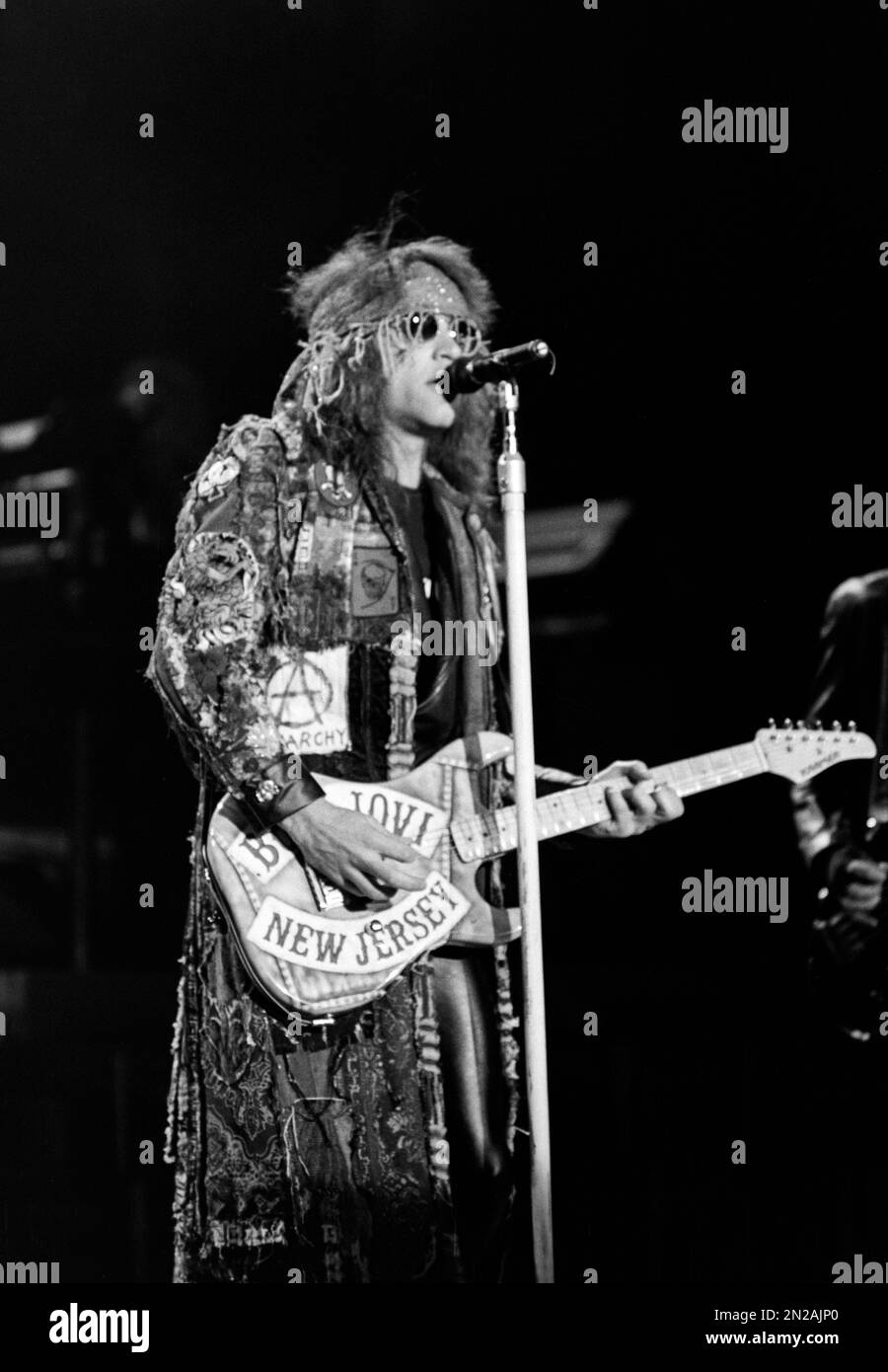 Jon Bon Jovi of Bon Jovi in Concert 1987 in San Francisco, California ...