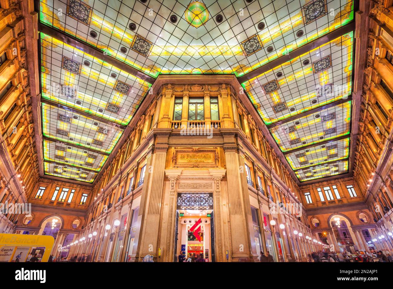 Galleria Alberto Sordi shopping arcade in downtown Rome, Italy Stock ...