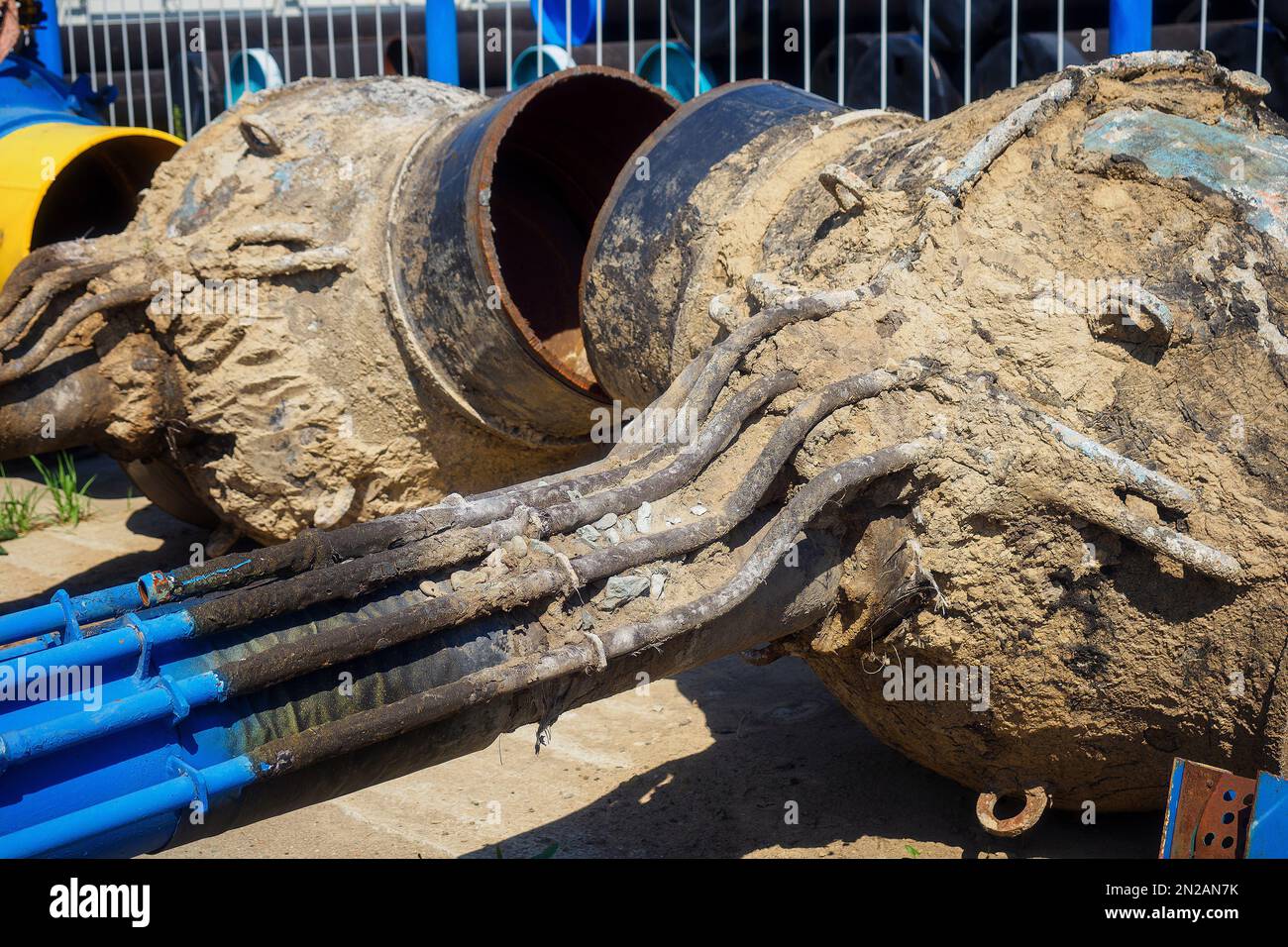 Underground ball valve for gas pipeline. Dismantling of gas industry ...