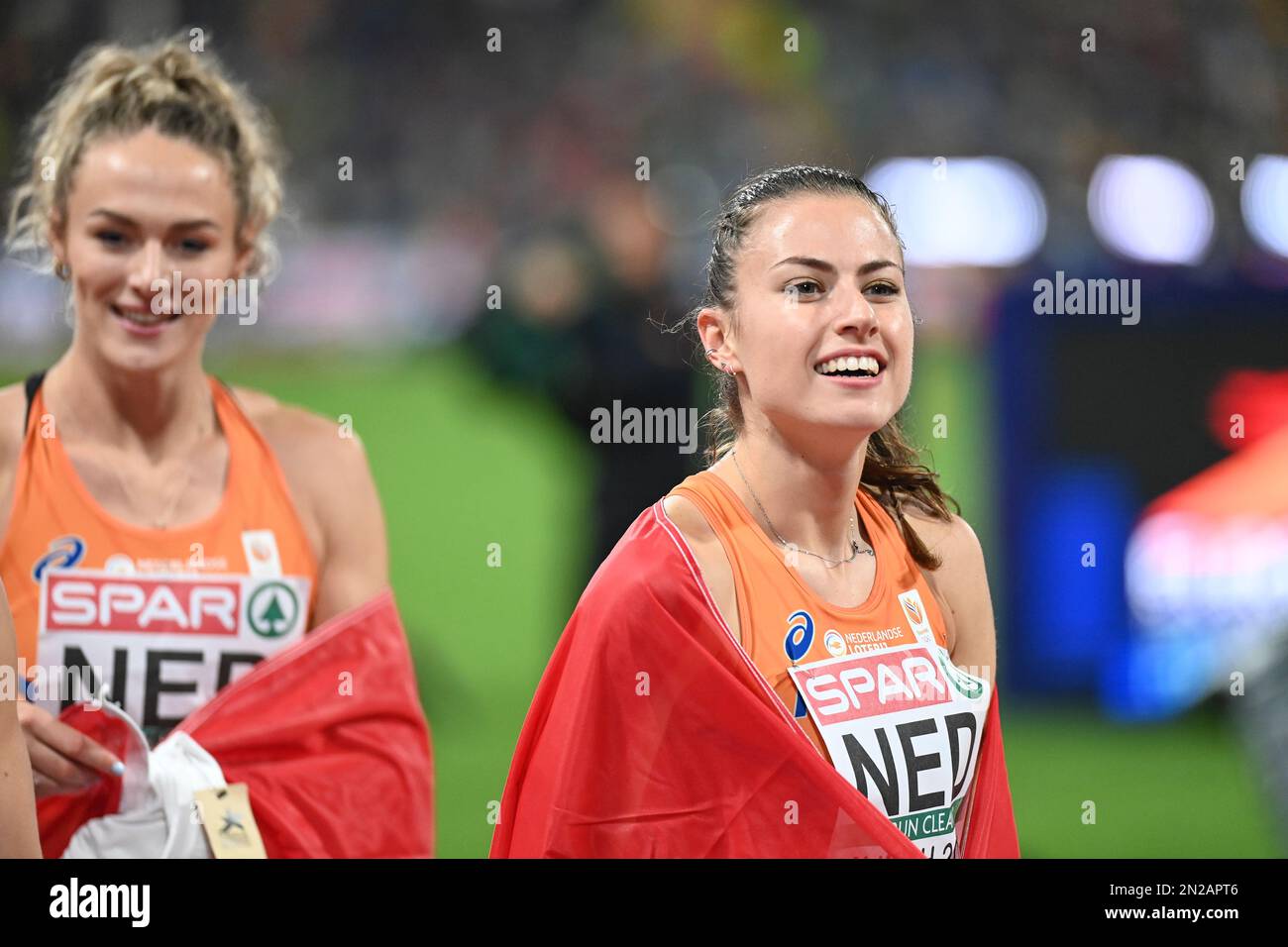 Eveline Saalberg, Lieke Klaver (Netherlands). 4x400 relay race women ...