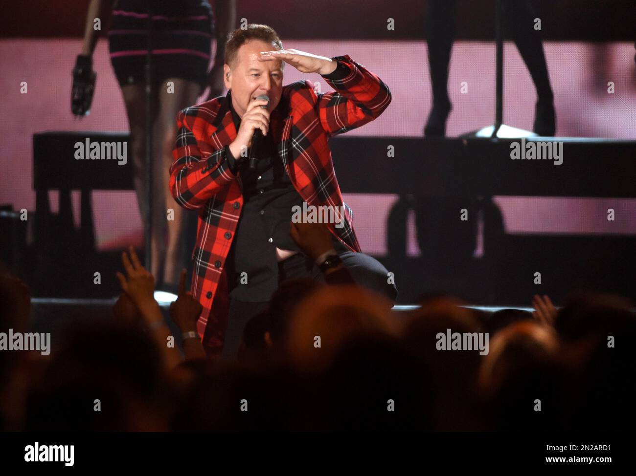 James Kerr of Simple Minds performs a tribute to the 30th anniversary ...