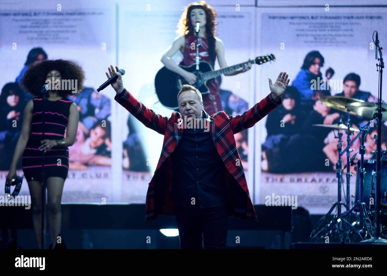 James Kerr of Simple Minds performs a tribute to the 30th anniversary ...