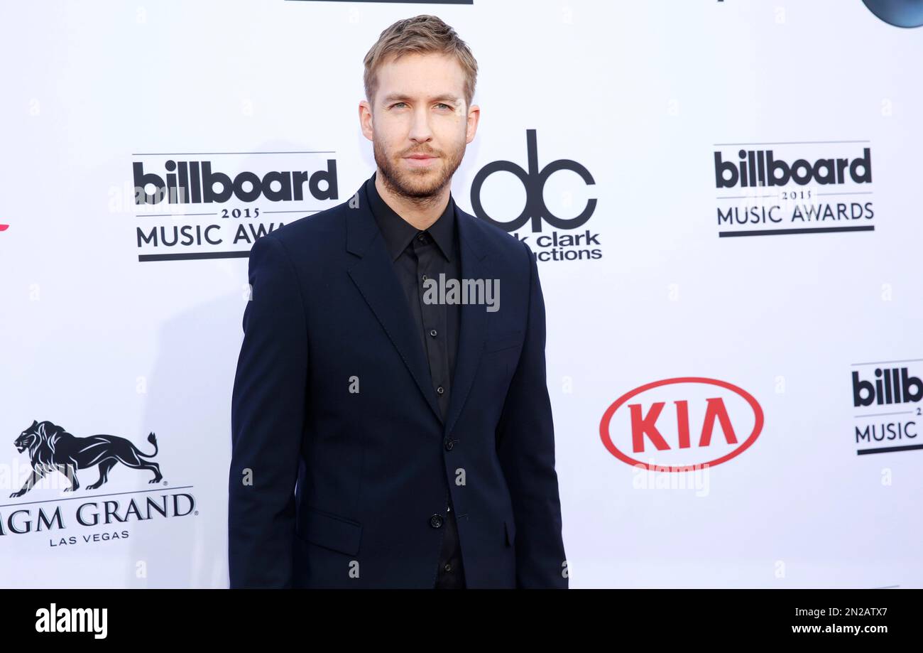 Calvin Harris arrives at the Billboard Music Awards at the MGM Grand ...
