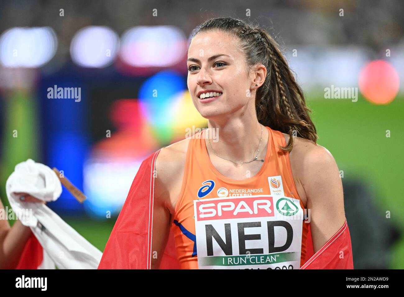 Eveline Saalberg (Netherlands). 4x400 relay race women Gold Medal ...