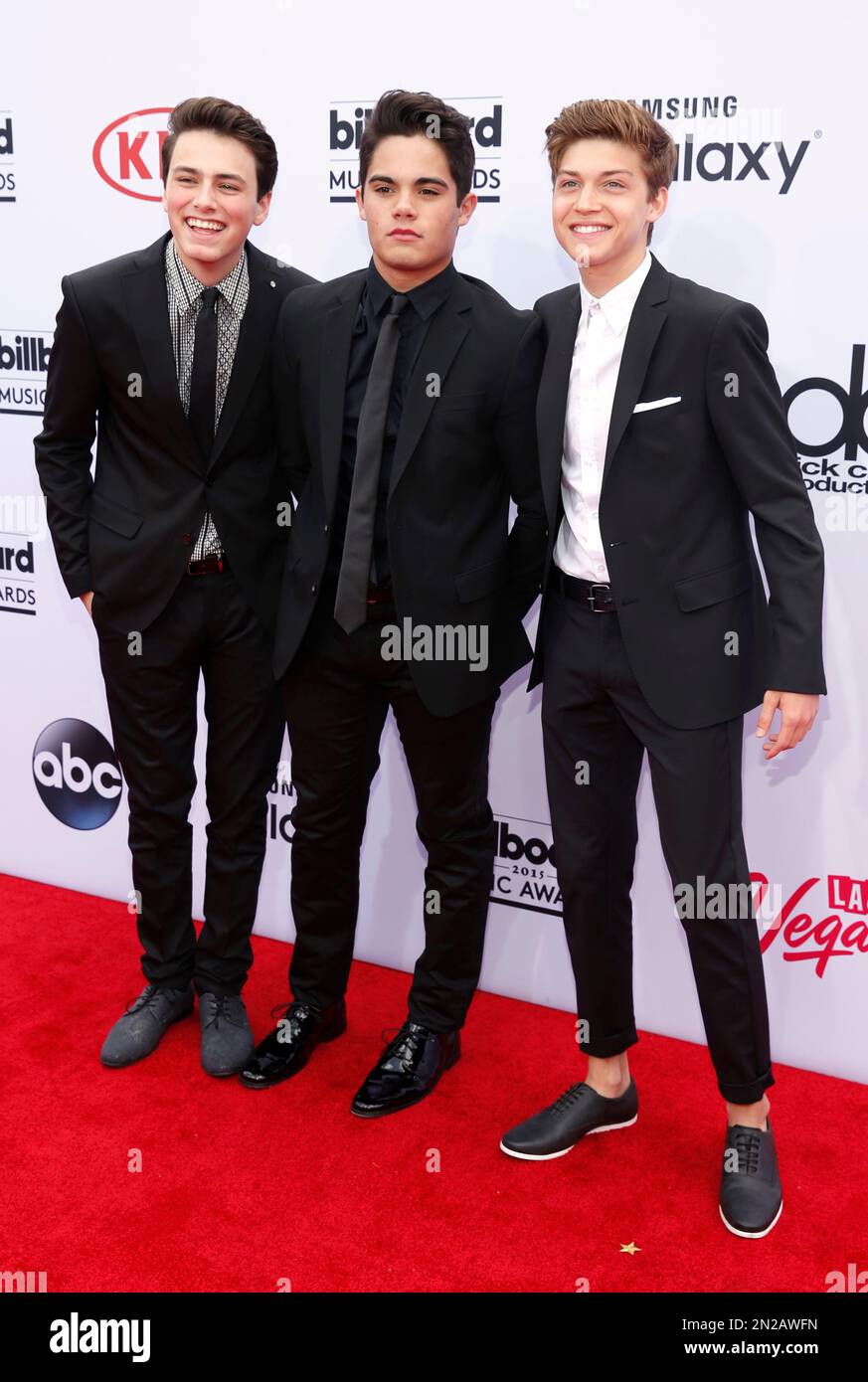 Liam Attridge, from left, Emery Kelly, and Ricky Garcia of the musical ...