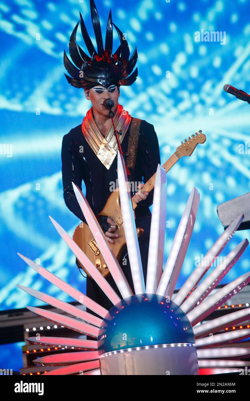 Luke Steele and Empire of the Sun performs at Rock in Rio USA at the ...