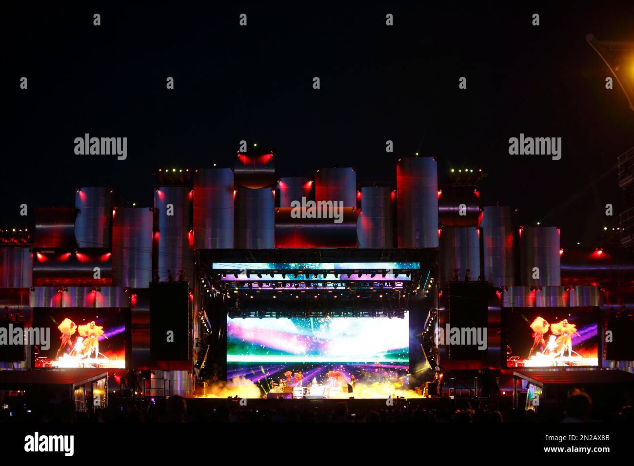 Luke Steele and Empire of the Sun performs at Rock in Rio USA at the ...