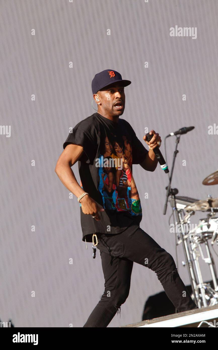 Big Sean performs at Rock in Rio USA at the MGM Resorts Festival ...