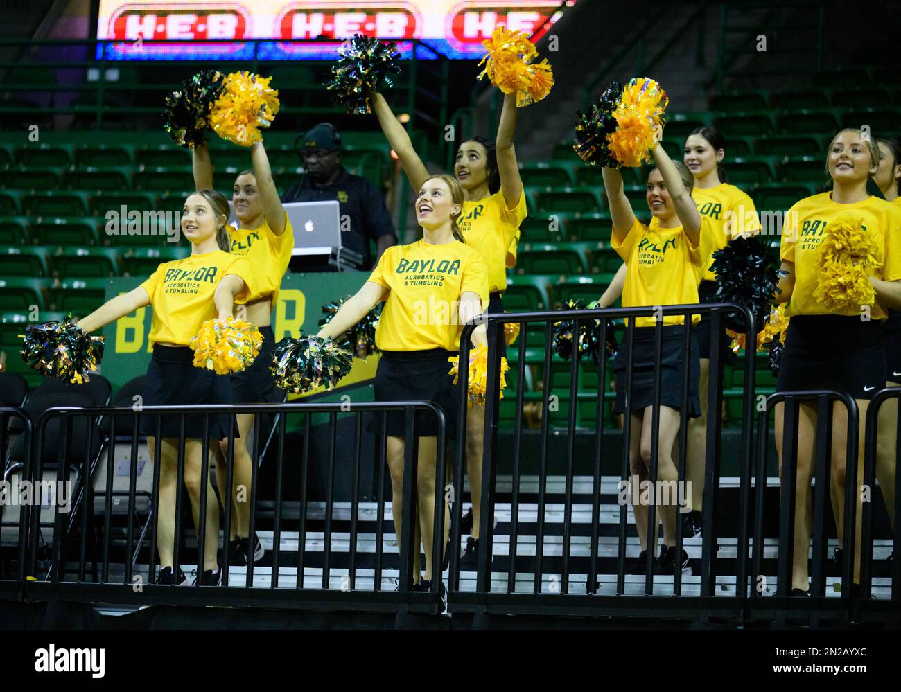 February 5 2023: Baylor Bears cheerleaders during the NCATA Acrobatics ...