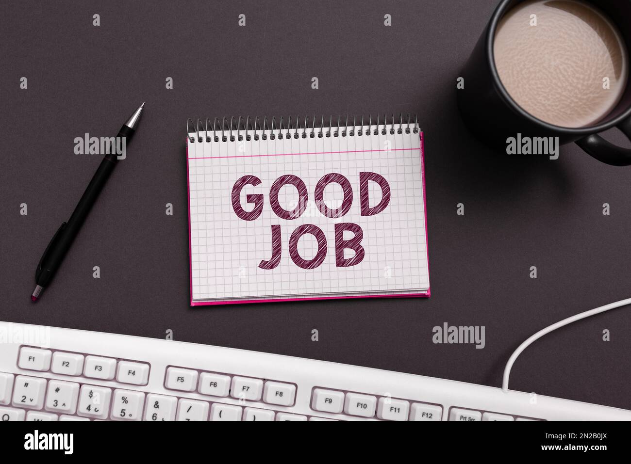 Text caption presenting Good Job. Business concept encourage someone ...