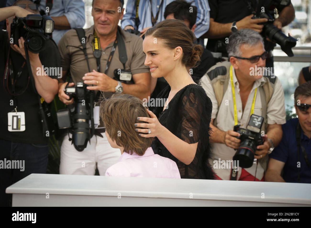 Director and actor Natalie Portman and actor Amir Tessler pose for ...