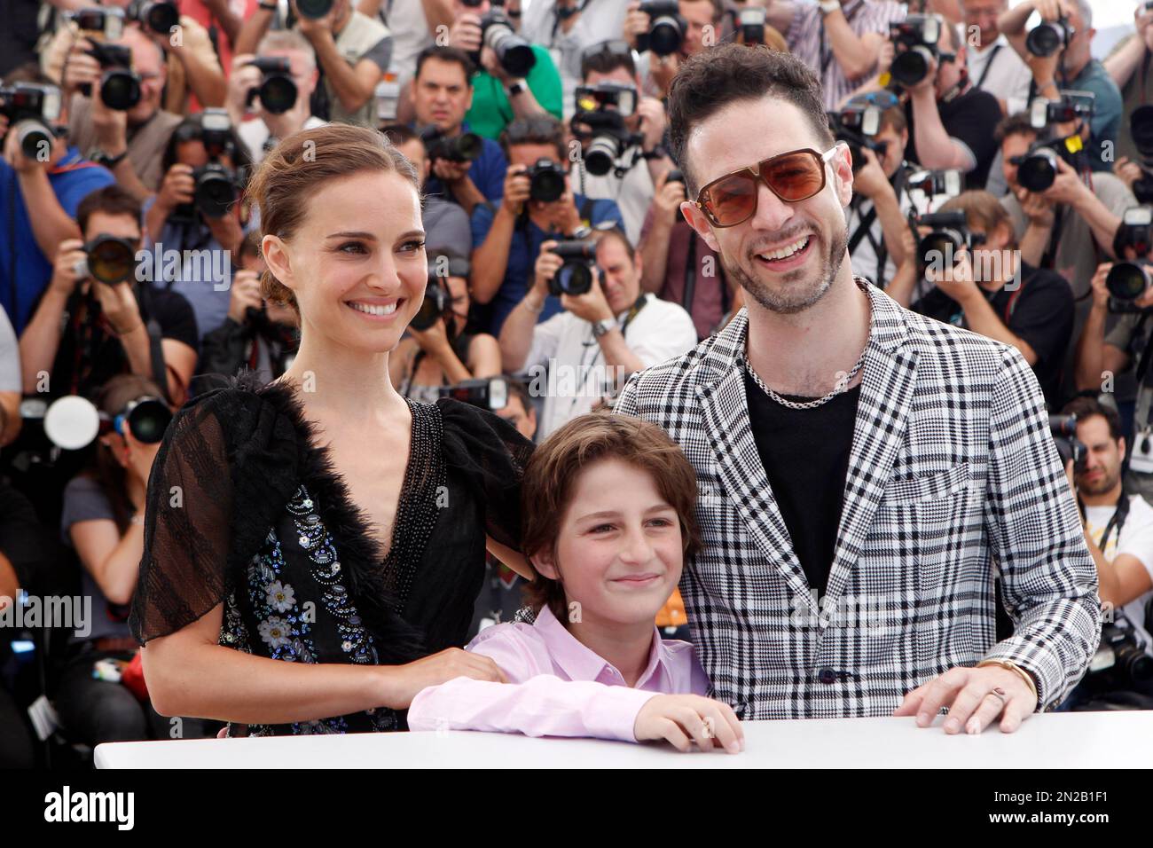 From left, director and actor Natalie Portman, actor Amir Tessler and ...