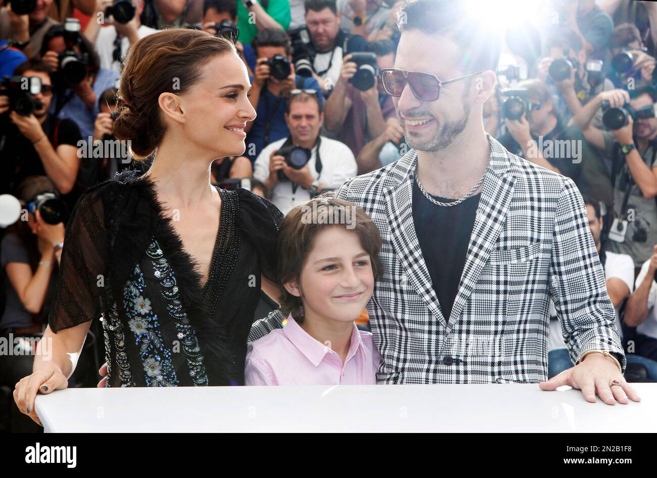director and actor Natalie Portman, left, actor Amir Tessler and actor ...