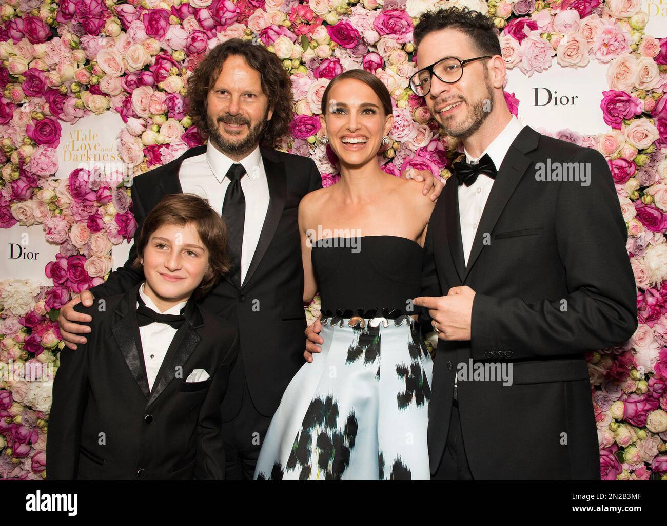 From left, Amir Tessler, Ram Bergman, Natalie Portman and Gilad Kahana ...