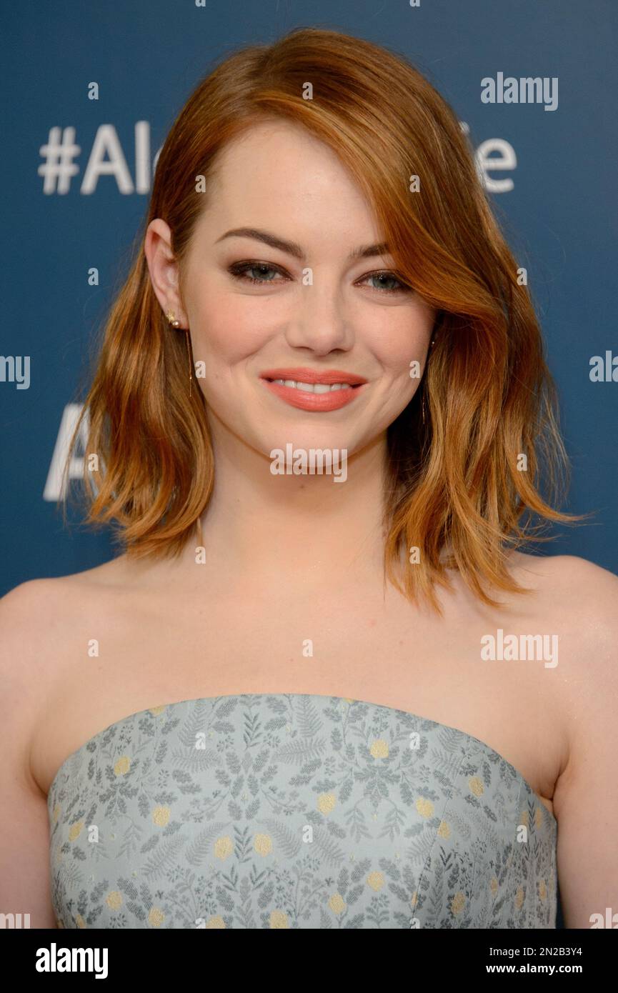 U.S actress Emma Stone poses for photographers upon arrival at the UK ...