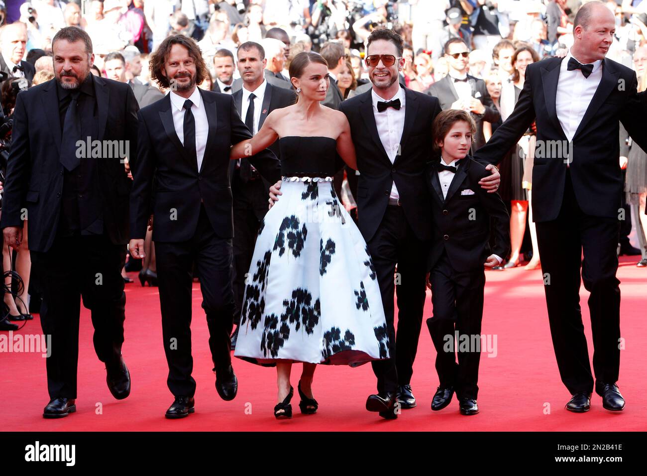 The cast of A Tale of Love and Darkness, from left, producer David ...