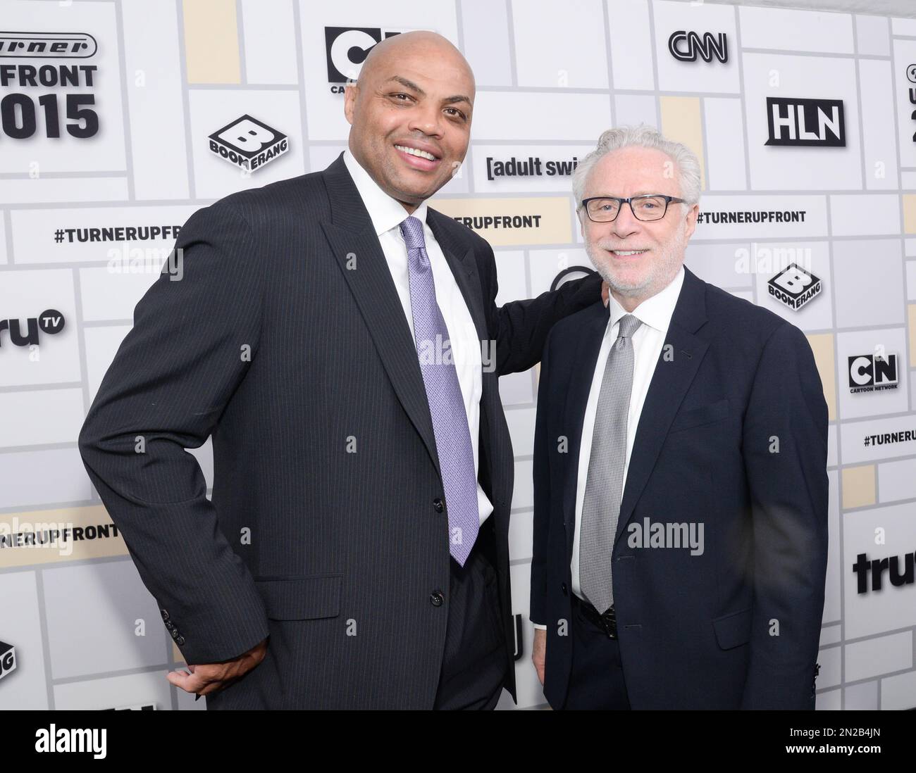 Sports commentator Charles Barkley, left, and news anchor Wolf Blitzer ...
