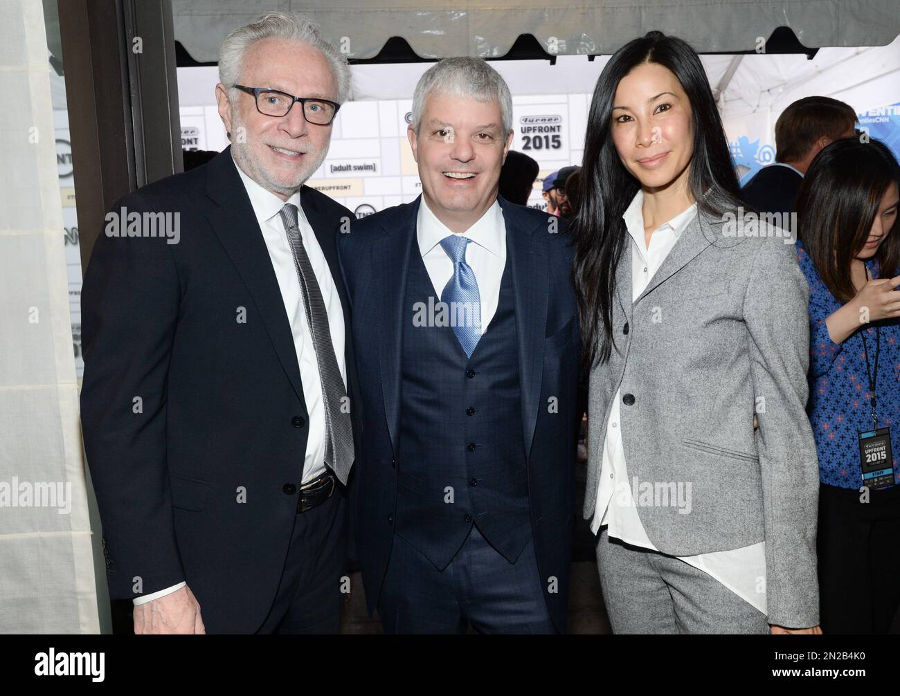 News anchor Wolf Blitzer, left, and television journalist Lisa Ling ...