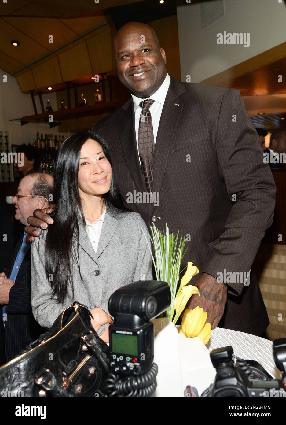 Lisa Ling and Shaquille O'neal attend the Turner Network 2015 Upfront ...