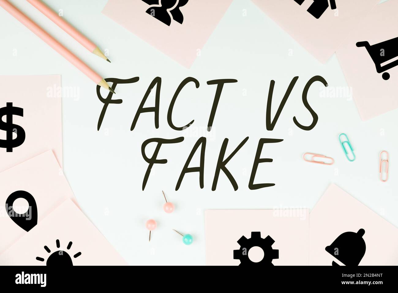 Sign displaying Fact Vs Fake. Business approach Is it true or is false ...