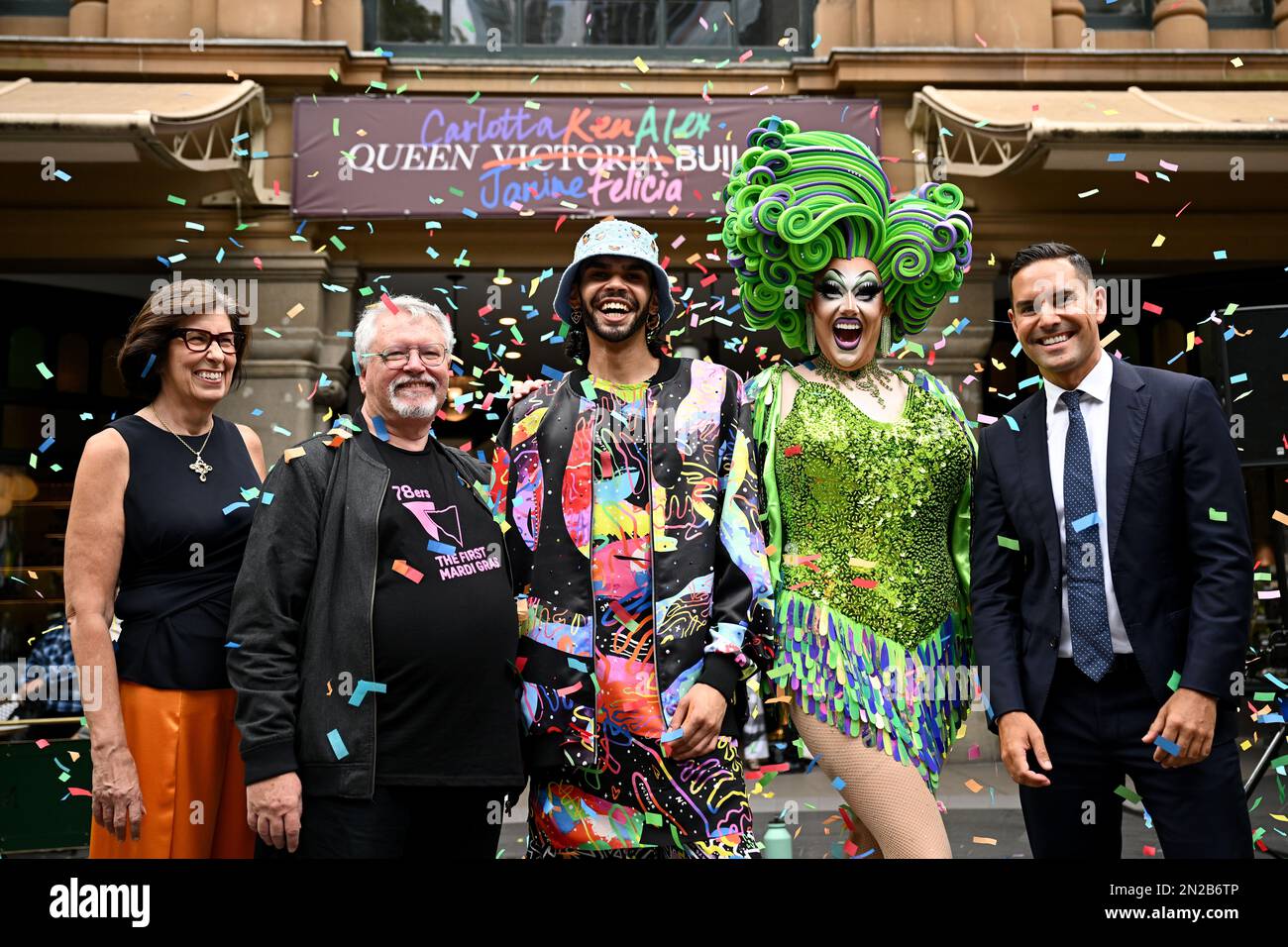 (L-R) Australian Equality Chair Janine Middleton, queer activist and ...