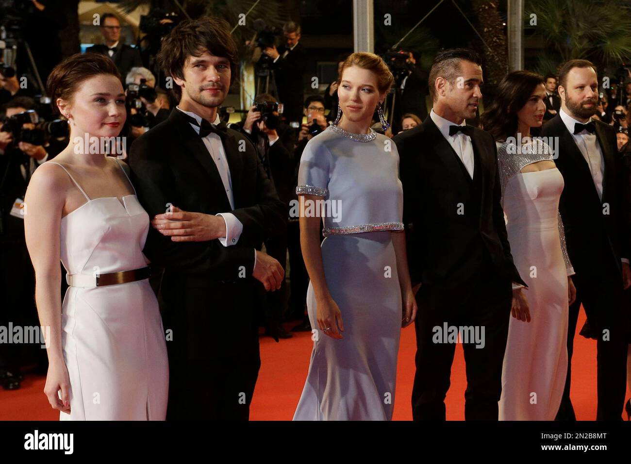 From left, actors Jessica Barden, Ben Whishaw, Lea Seydoux, Colin ...
