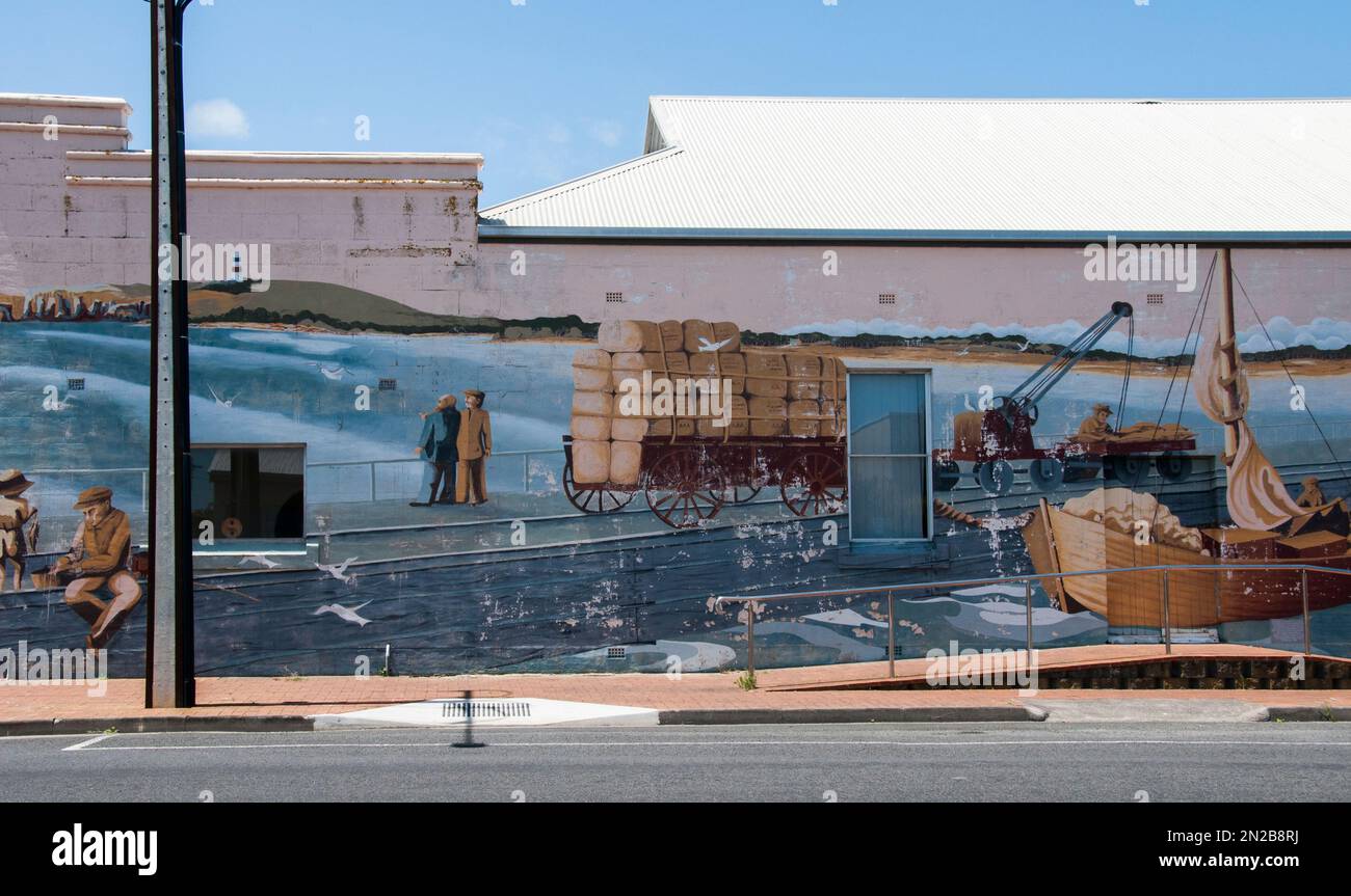 Community hall mural at Port MacDonnell, southeastern South Australia ...