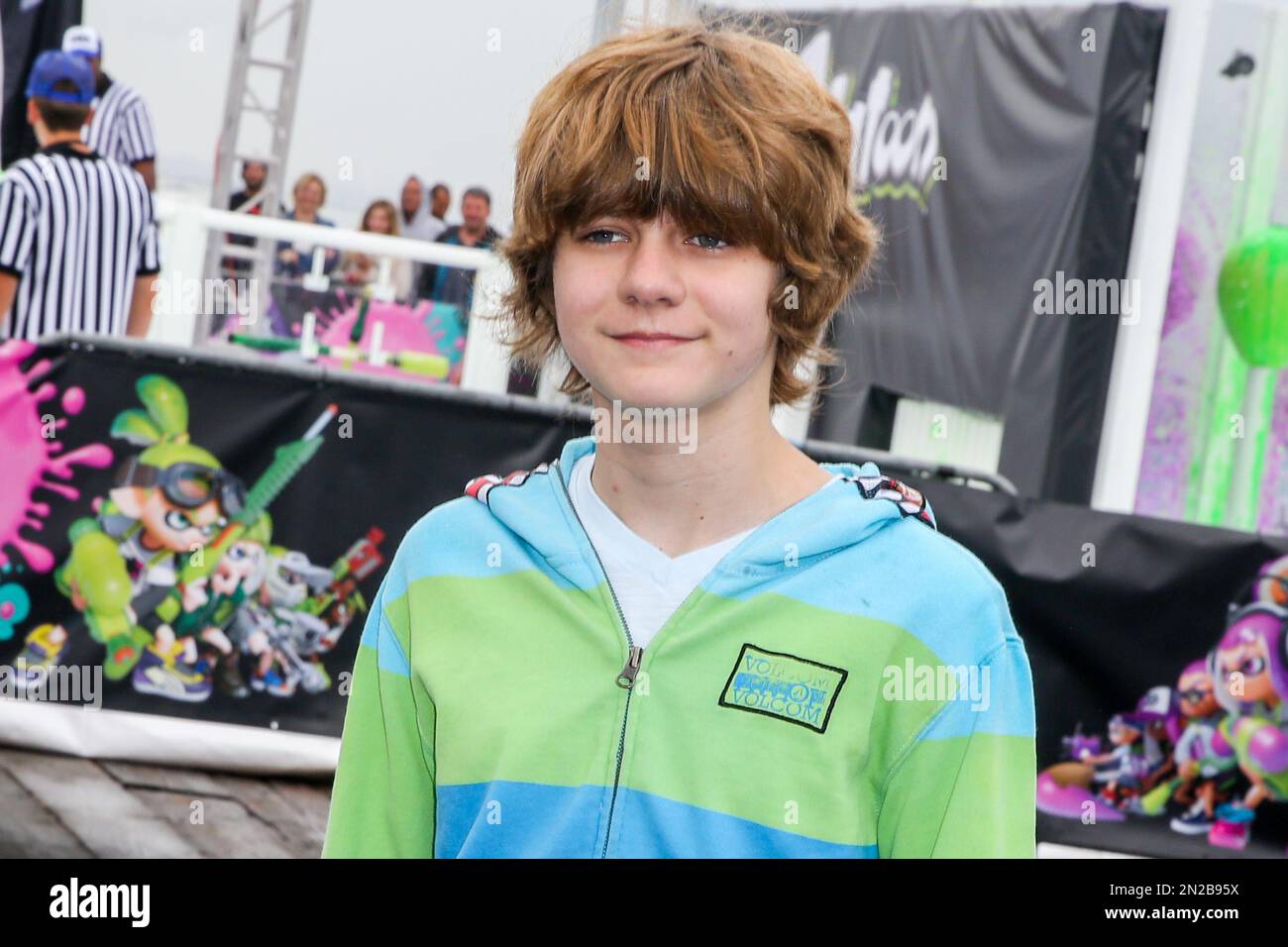 Ty Simpkins arrives at the Nintendo Splatoon Event at the Santa Monica ...