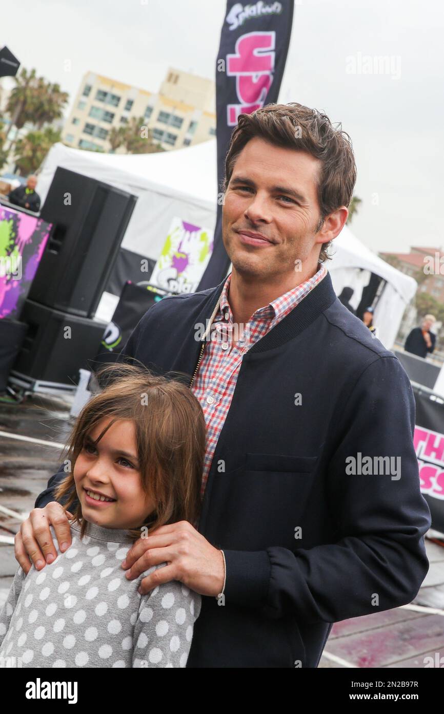 James Marsden, right, and daughter Mary James Marsden arrive at the ...