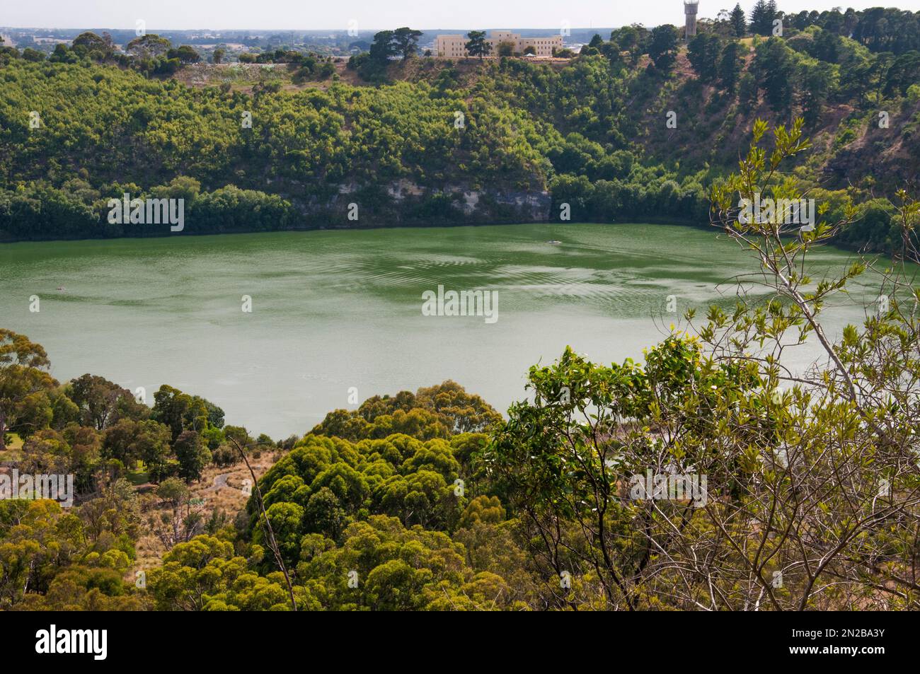 Valley Lake at Mount Gambier, southeastern South Australia Stock Photo ...