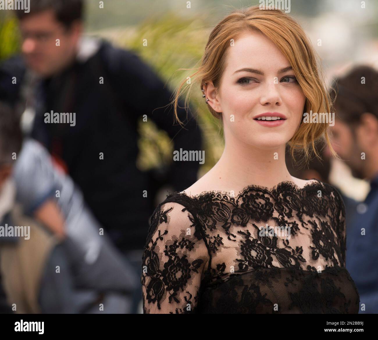 Actress Emma Stone poses for photographers during a photo call for the ...