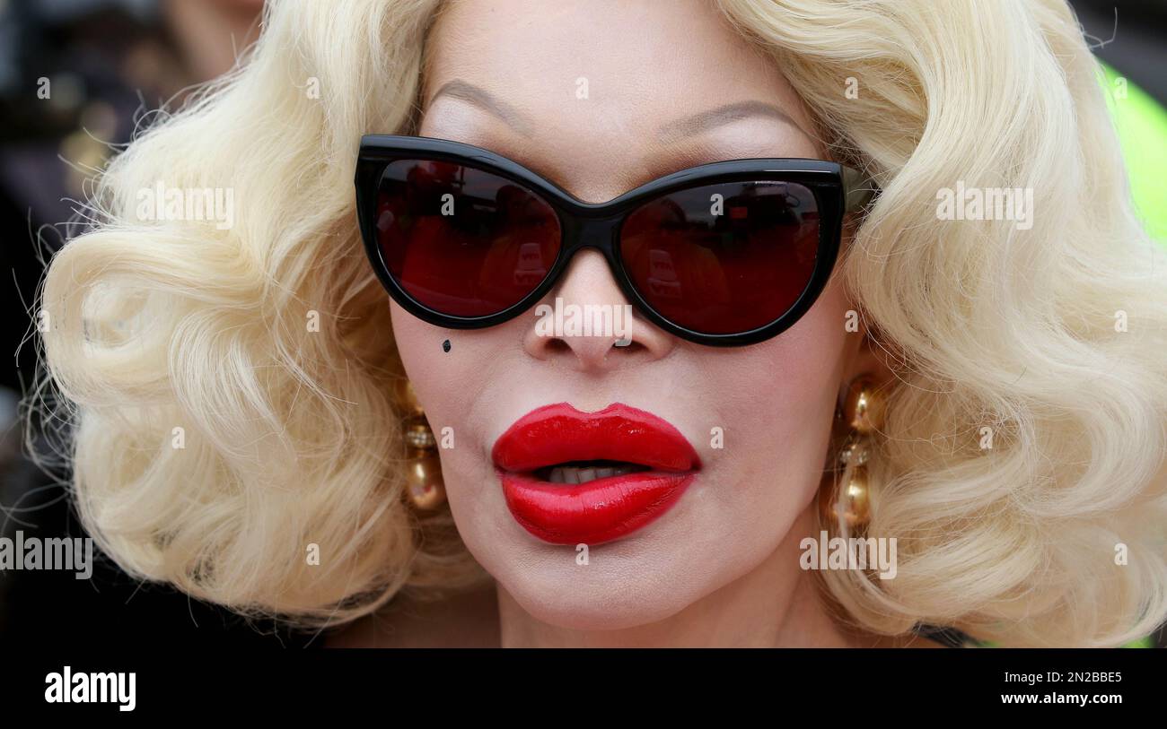 US transgender star Amanda Lepore arrives for the largest annual AIDS ...