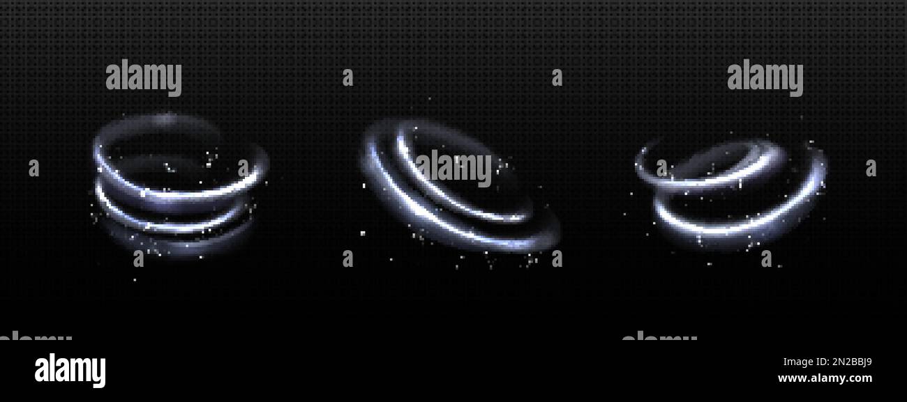 Cold winter light effect, swirl bright twinkle line. Wind vortex blow ...