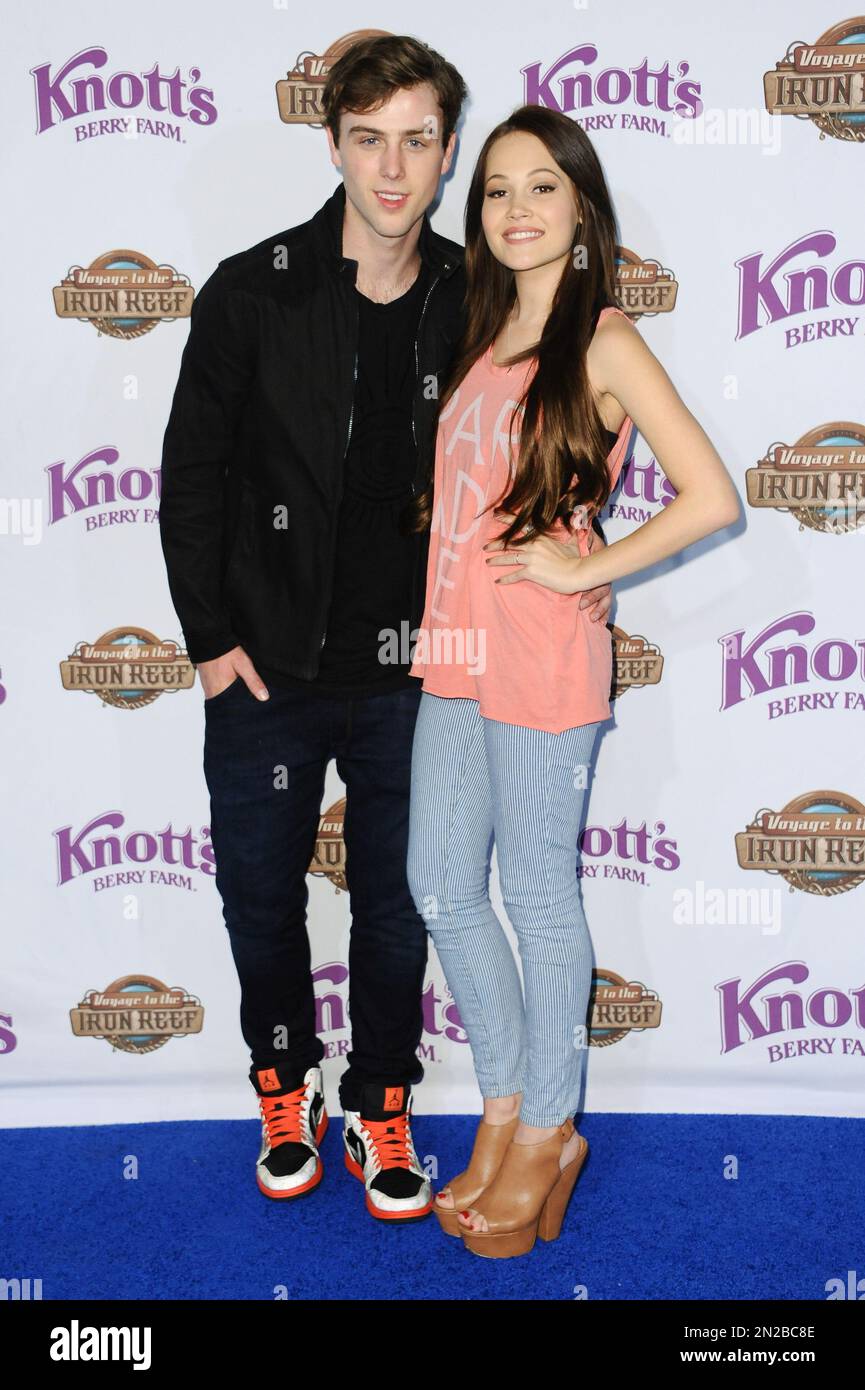 Sterling Beaumon and Kelli Berglund arrive at Knott's Berry Farm ...