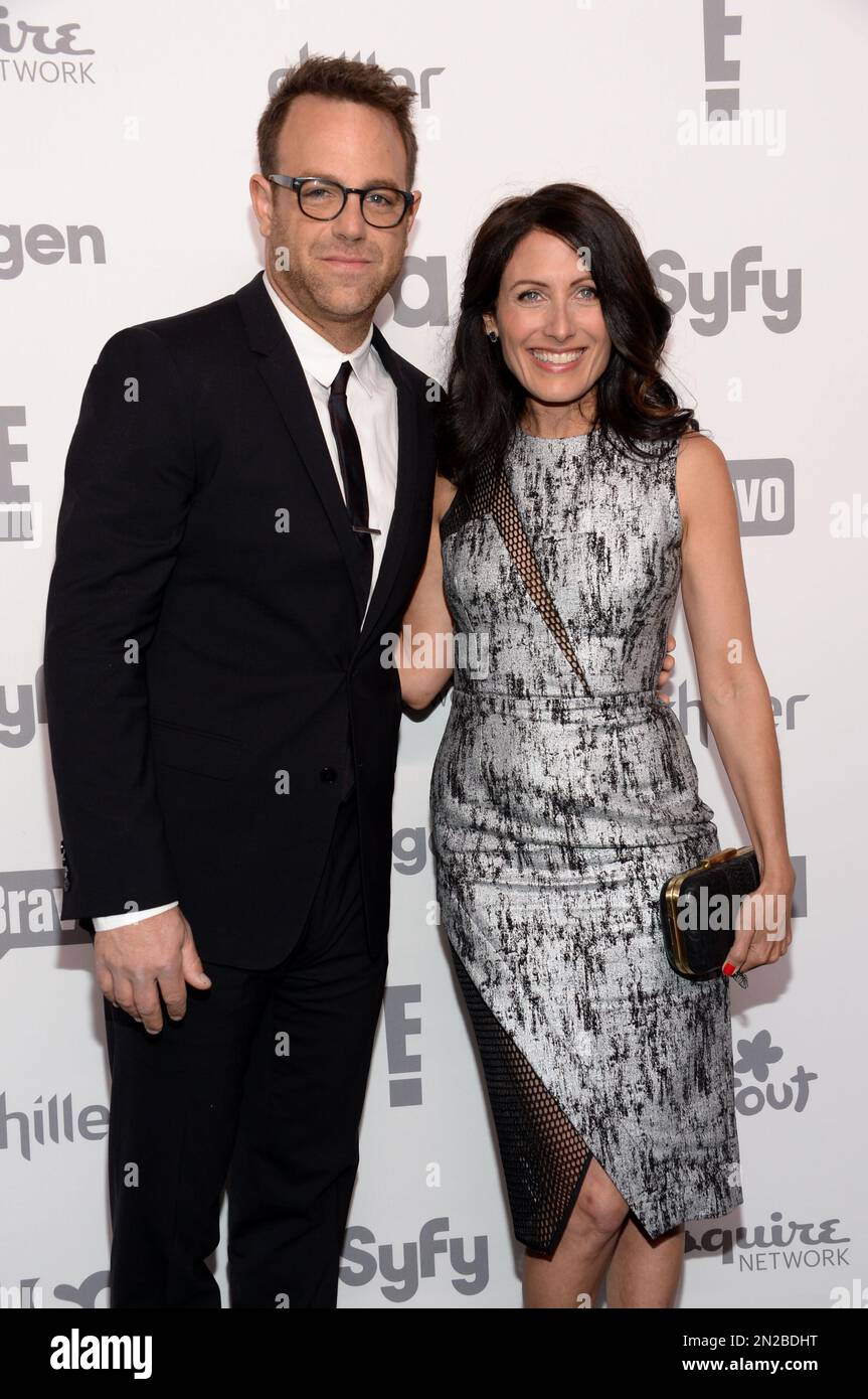 Actors Paul Adelstein, left, and Lisa Edelstein attend the NBCUniversal ...