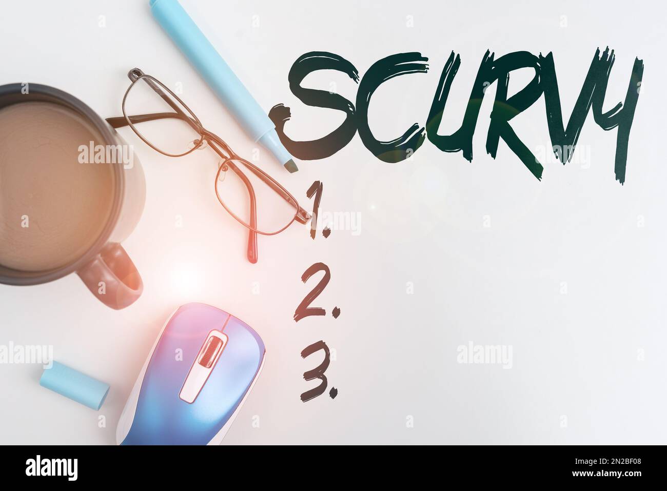 Sign displaying Scurvy. Concept meaning disease caused by a lack of ...