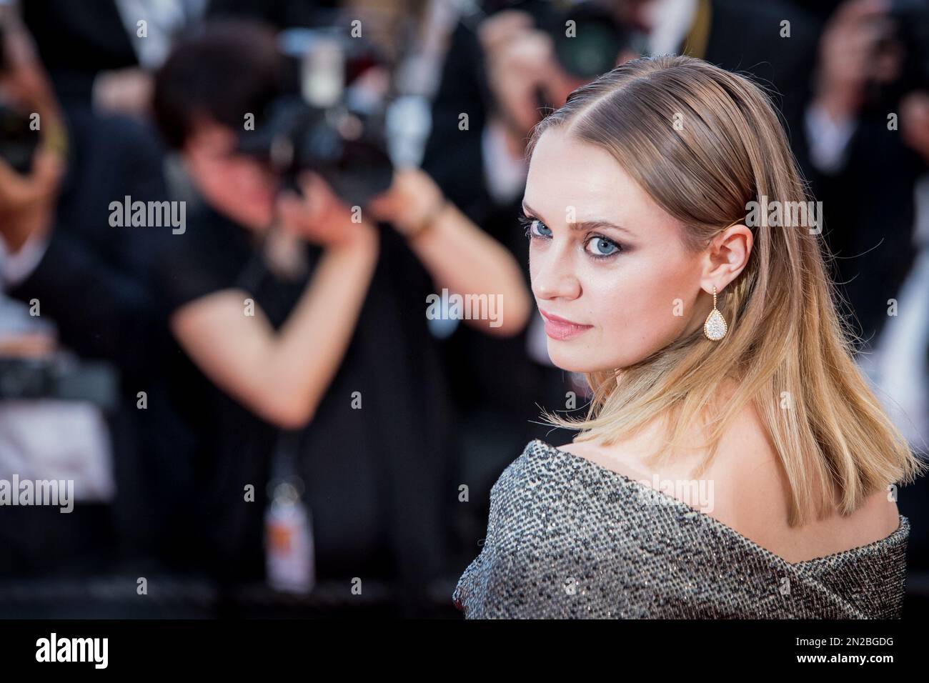 Sara Forestier arrives for the opening ceremony and for the screening ...