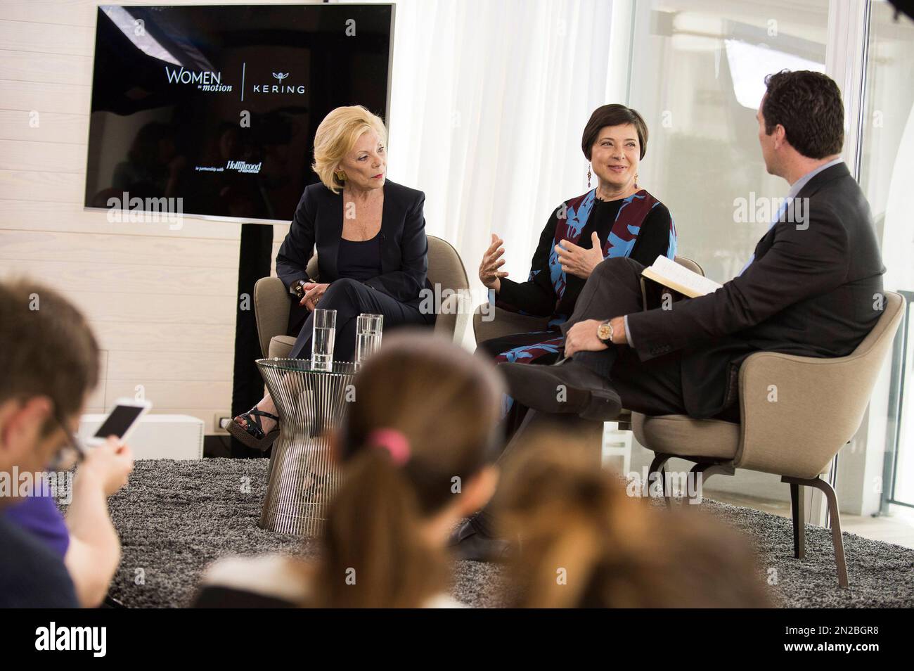 Claudie Ossard, Isabella Rossellini and Matthew Belloni seen at The ...
