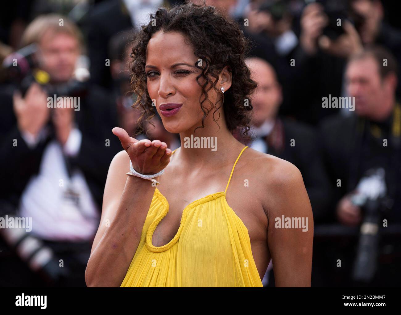 French model Noemie Lenoir arrives for the opening ceremony and the ...