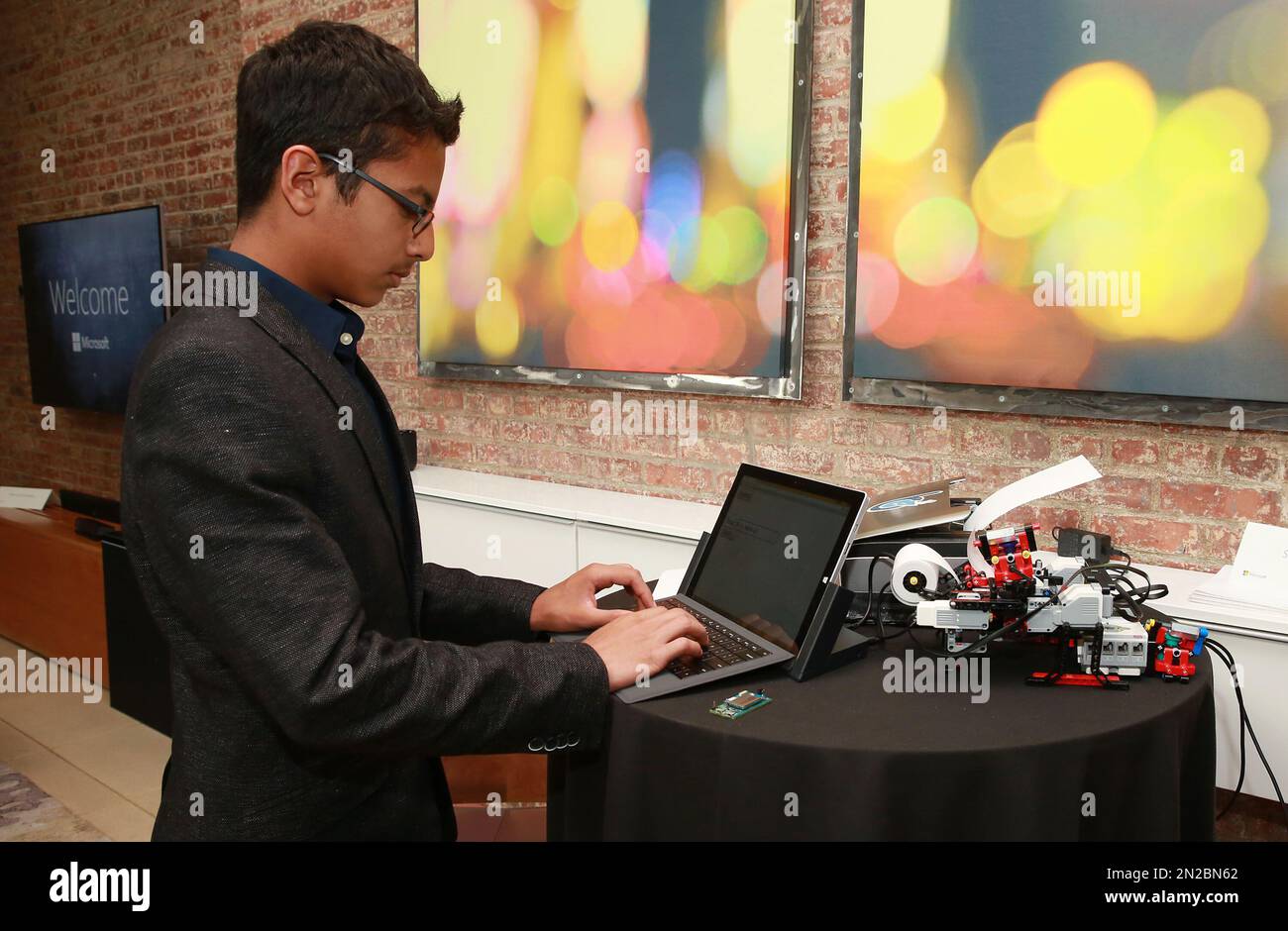 IMAGE DISTRIBUTED FOR MICROSOFT - Shubham Banerjee, the 13-year-old innovator behind Braigo ...