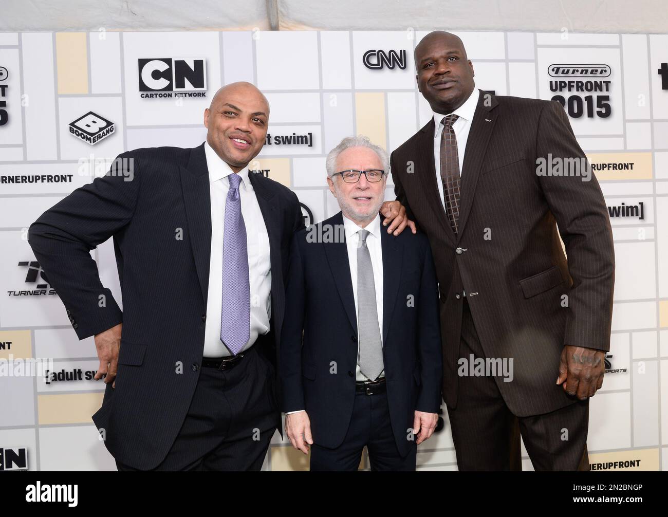 Sports commentators Charles Barkley, from left, and Shaquille O'Neal ...